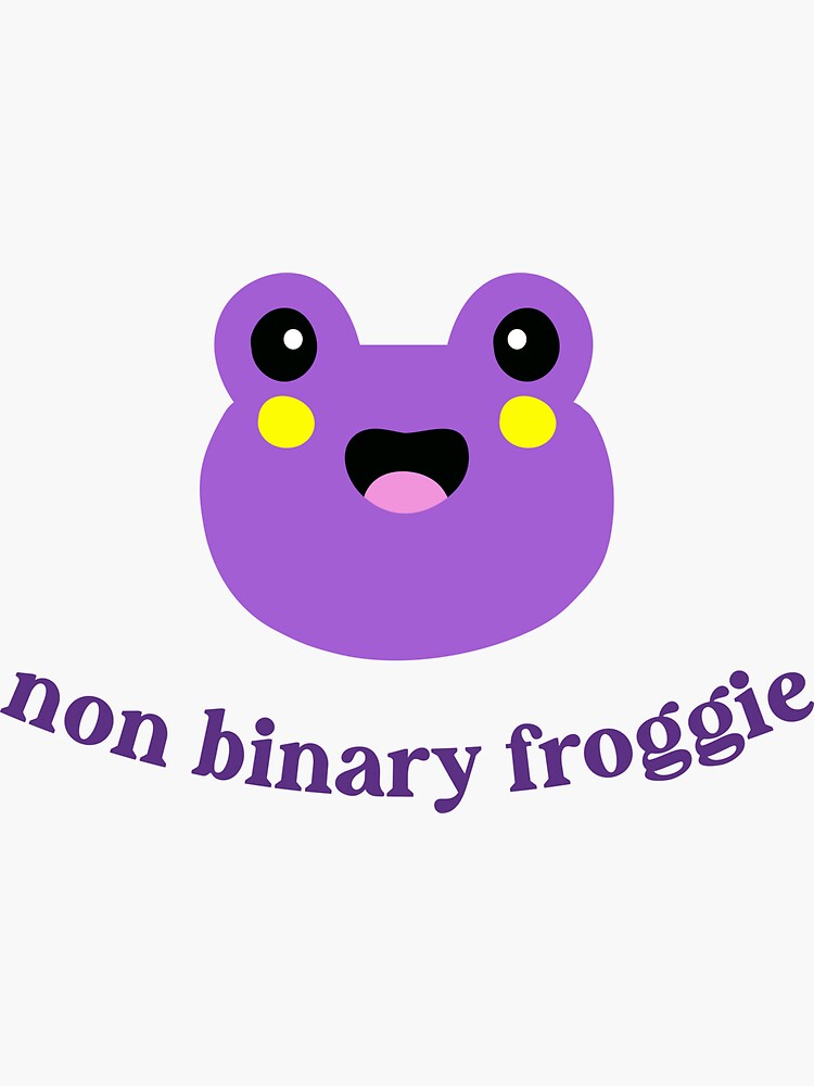 "lgbtq pride merch frog queer non binary flag" Sticker by MaMoAn ...