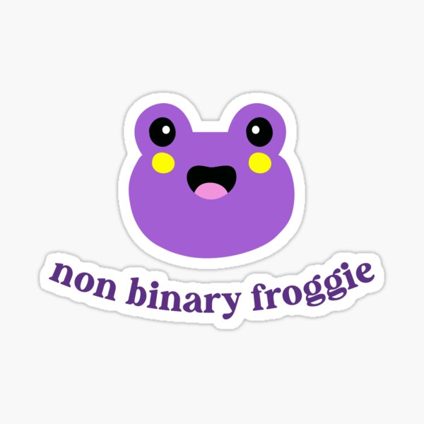 "lgbtq pride merch frog queer non binary flag" Sticker by MaMoAn ...