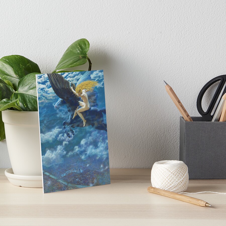 "Edward Robert Hughes - Dream Idyll (A Valkyrie) 1902" Art Board Print ...