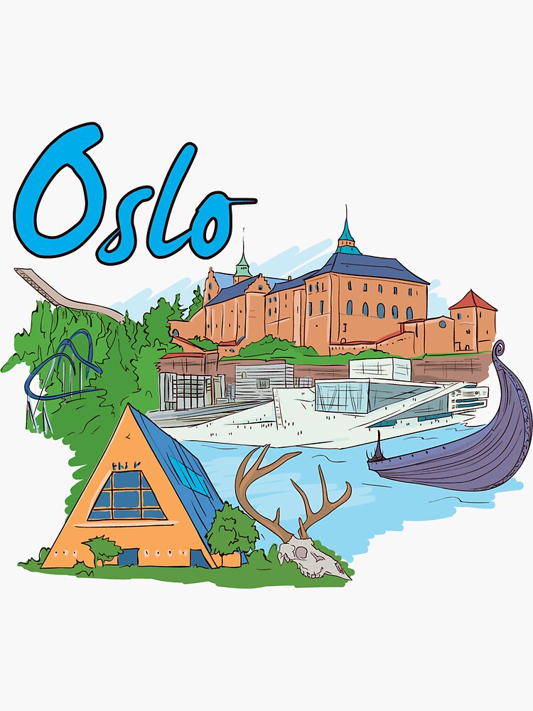 "Oslo Norway" Sticker by wedesigner | Redbubble