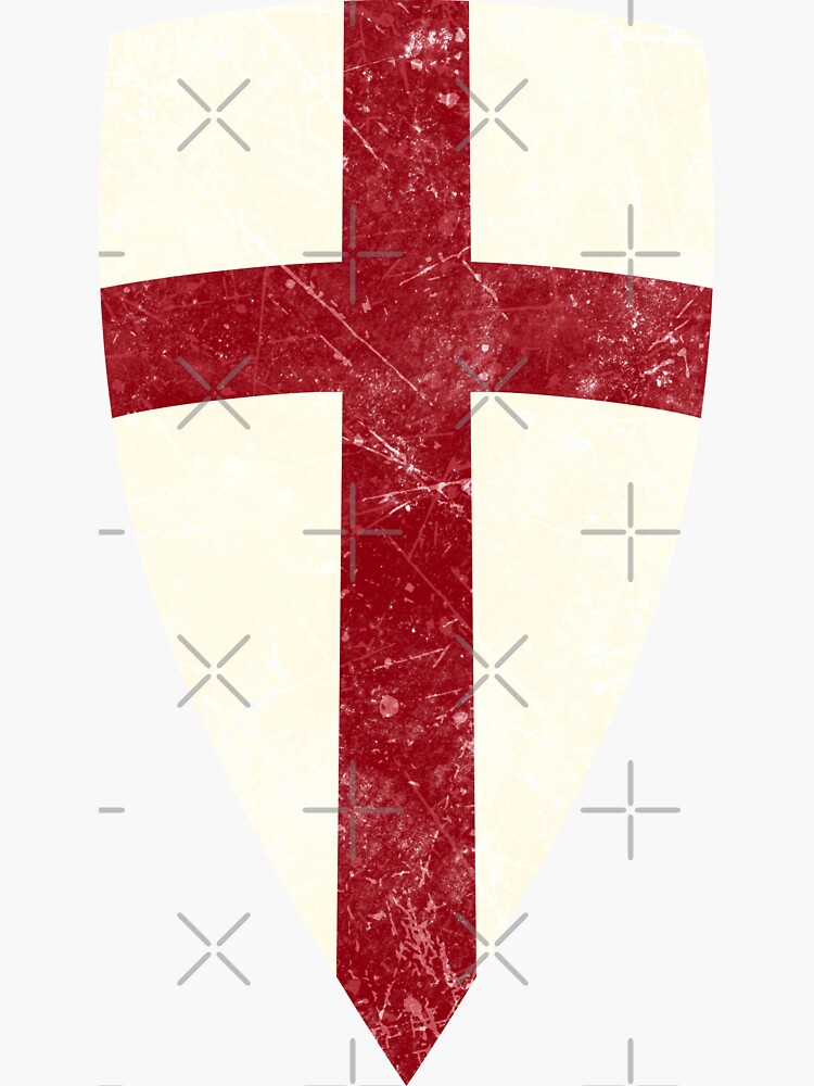 "Knights Templar Crusader Shield" Sticker for Sale by quark | Redbubble