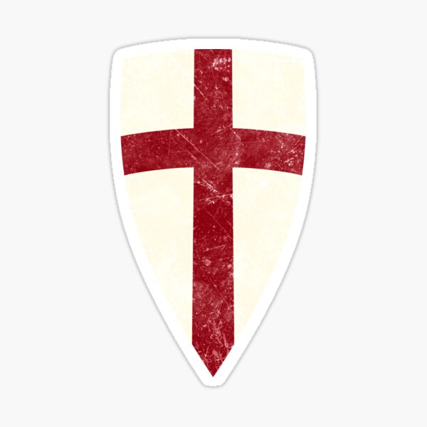 "Knights Templar Crusader Shield" Sticker for Sale by quark | Redbubble