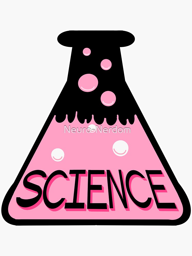 "Pink Science Flask with outline" Sticker for Sale by Neuro-Nerdom ...