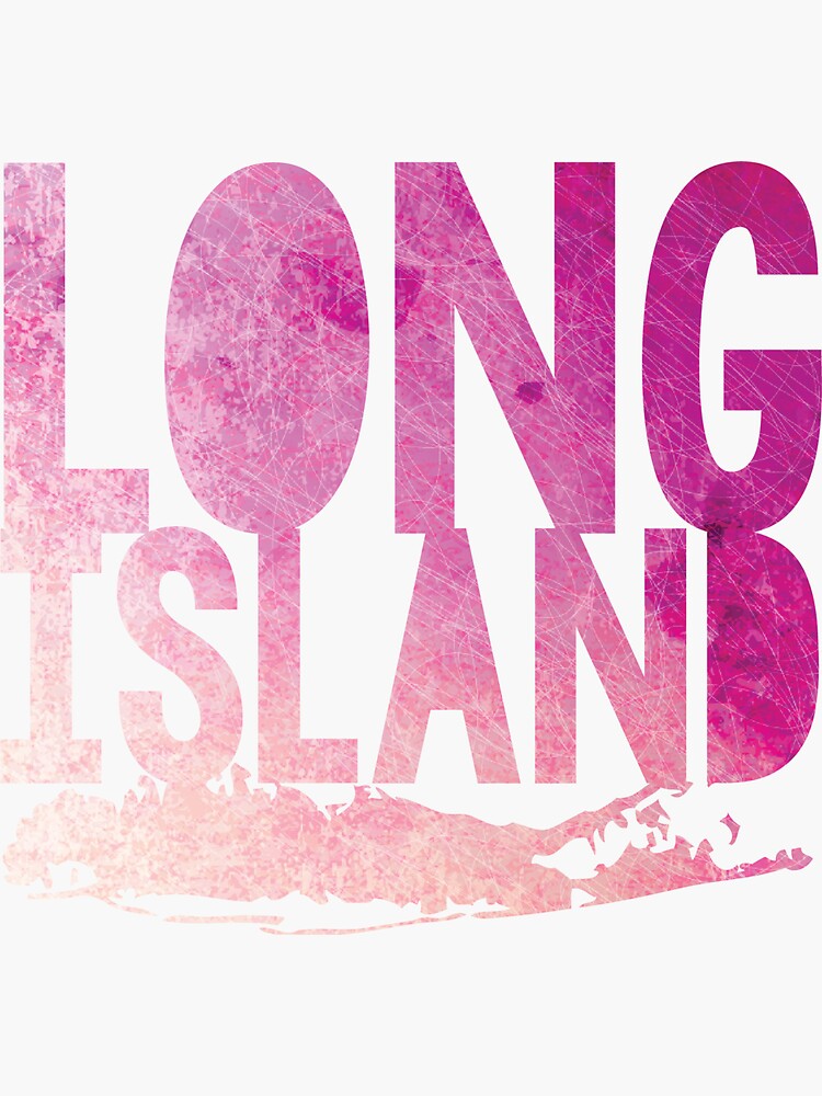 "LONG ISLAND" Sticker for Sale by amandaspac | Redbubble