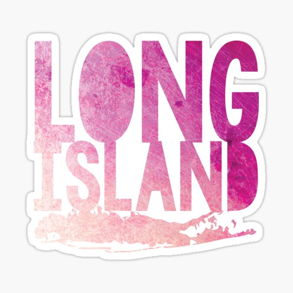 "LONG ISLAND" Sticker for Sale by amandaspac | Redbubble