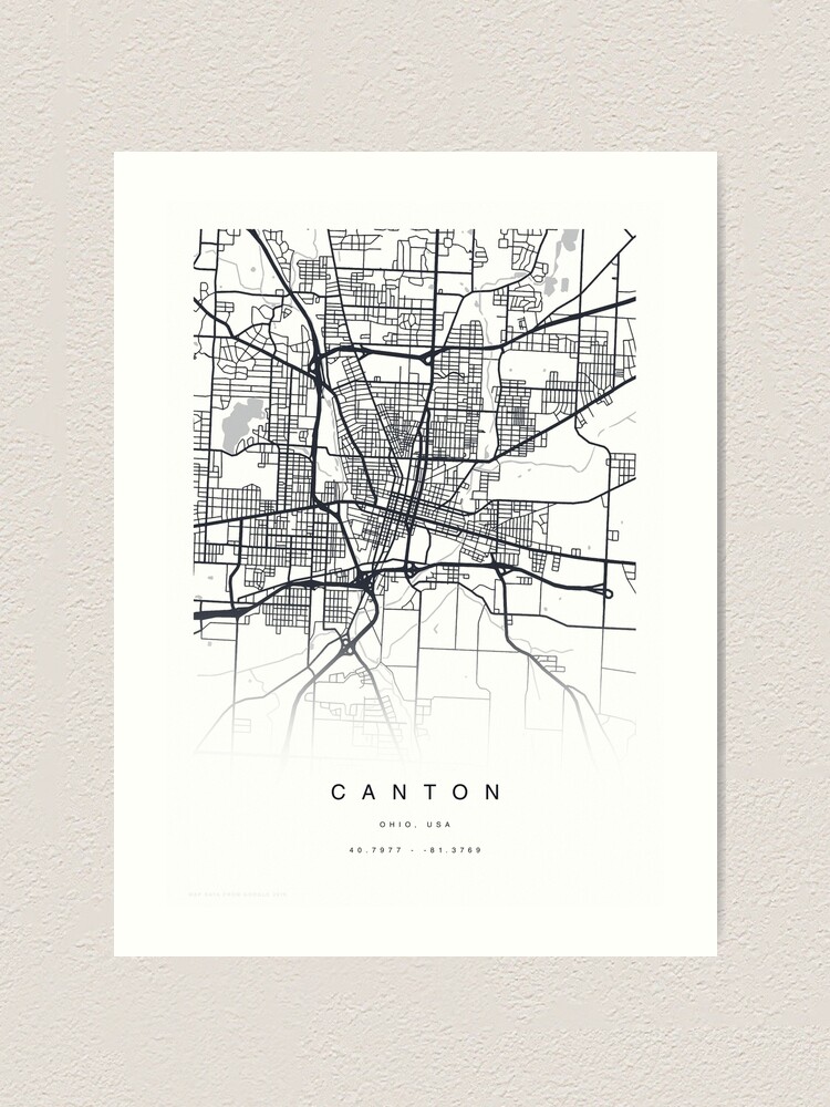 "Canton, Ohio USA Map Poster" Art Print by TheZenSprout | Redbubble