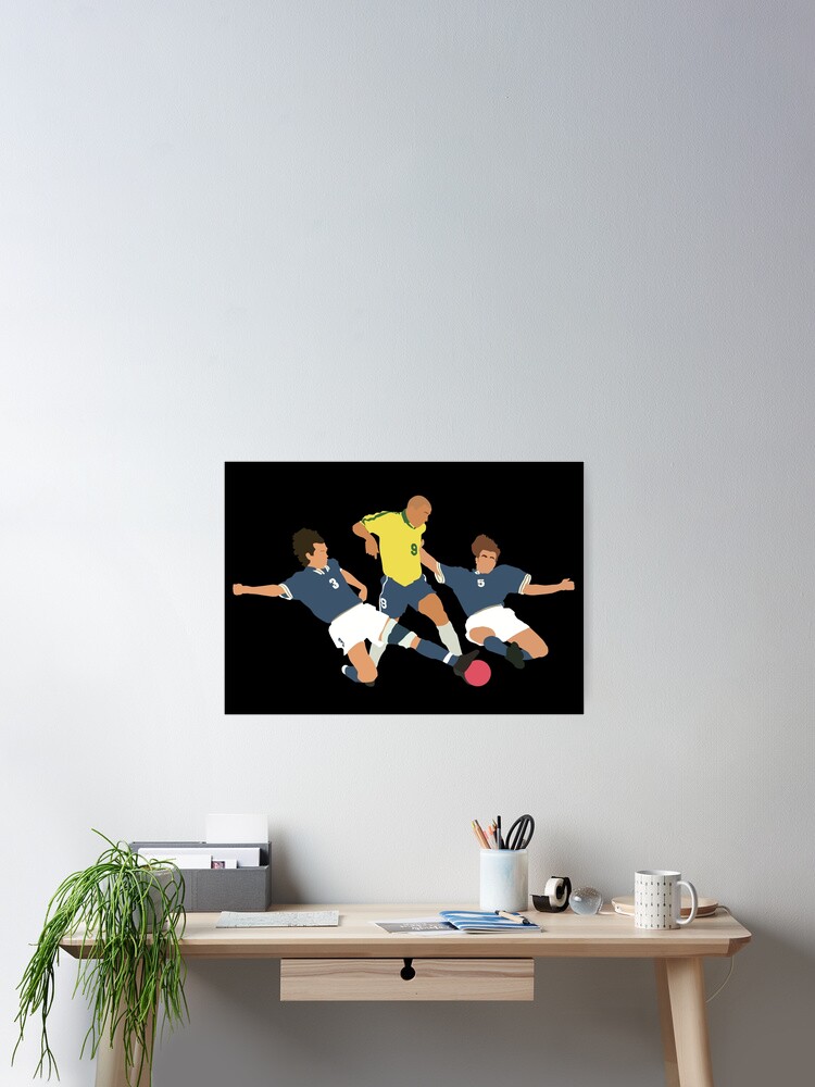 "Ronaldo vs Maldini & Cannavaro Iconic Football Moment" Poster for Sale ...