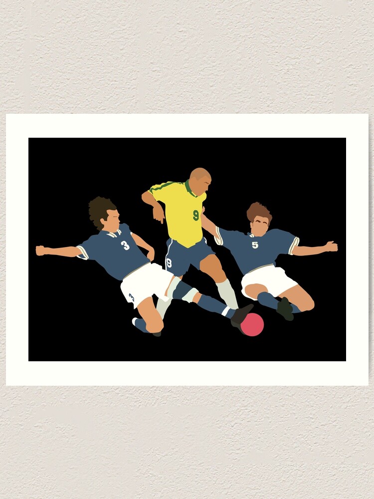 "Ronaldo vs Maldini & Cannavaro Iconic Football Moment" Art Print for ...