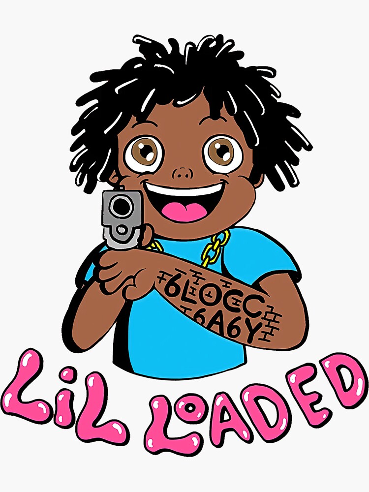 "lil loaded merch" Sticker for Sale by TimHarris68 | Redbubble