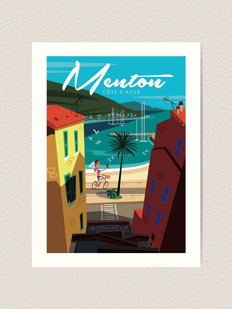 "Menton poster" Art Print for Sale by GAGodel | Redbubble