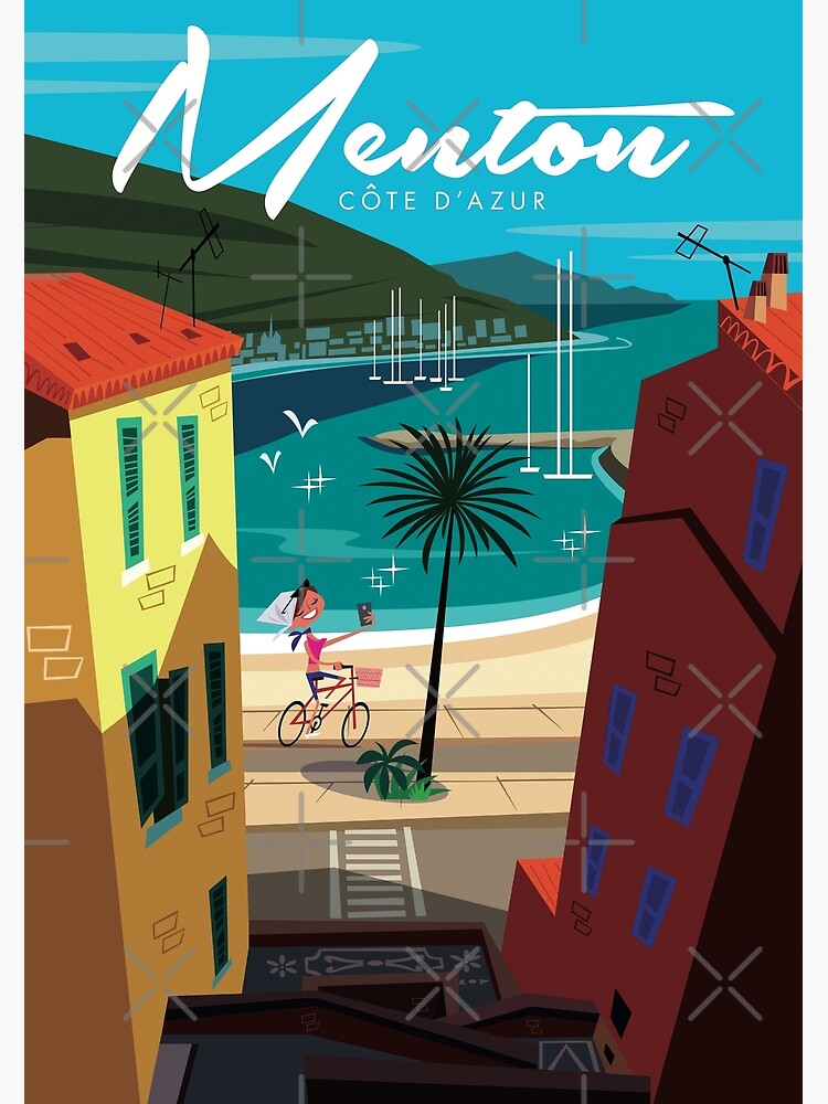 Menton Poster Art Print For Sale By Gagodel Redbubble