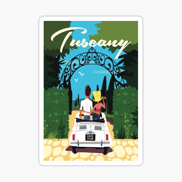 "Tuscany poster" Sticker for Sale by GAGodel | Redbubble