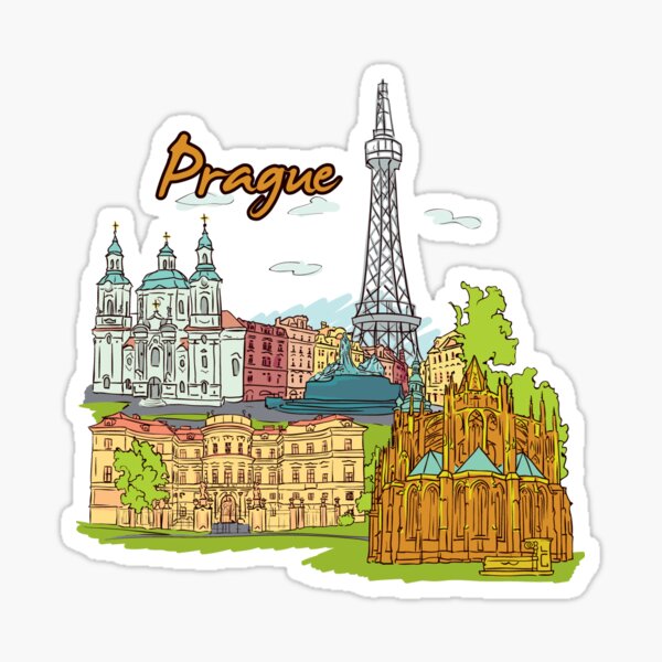 "Prague Czech Republic" Sticker for Sale by We Designer | Redbubble