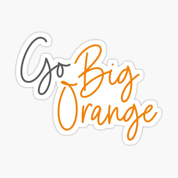 "Go Big Orange - TN - UT - Tennessee - UTK Volunteers - GBO" Sticker ...