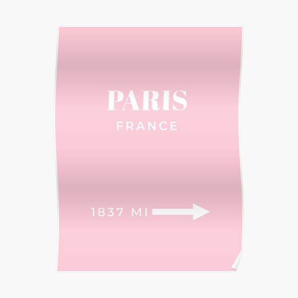 "Paris Print Pink Paris Wall Art Skyline Paris Poster Fashion Poster ...