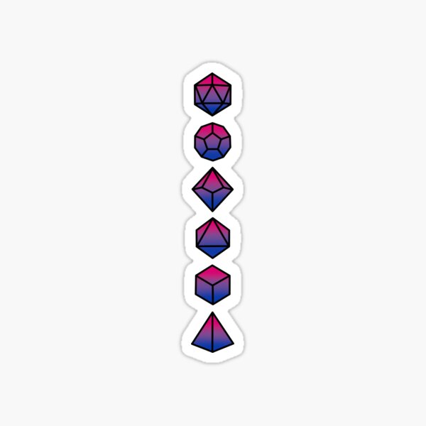 "LGBTQIA+ Bisexual Pride Dice " Sticker for Sale by OwletCaity | Redbubble