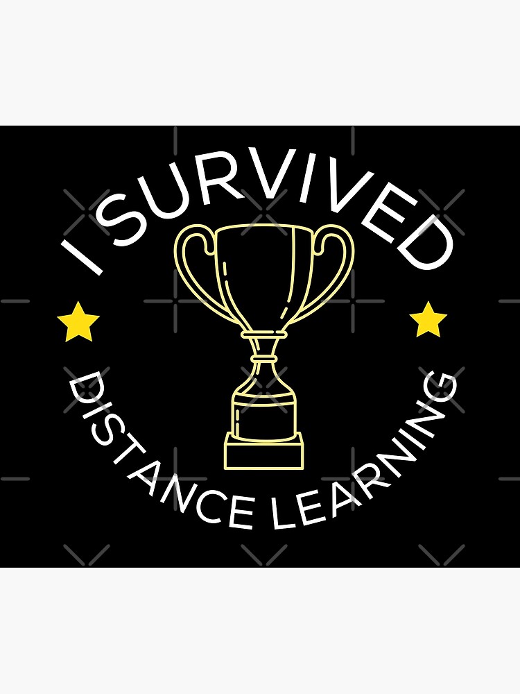 "Minimalist I survived distance learning - Logo Style" Poster by ...