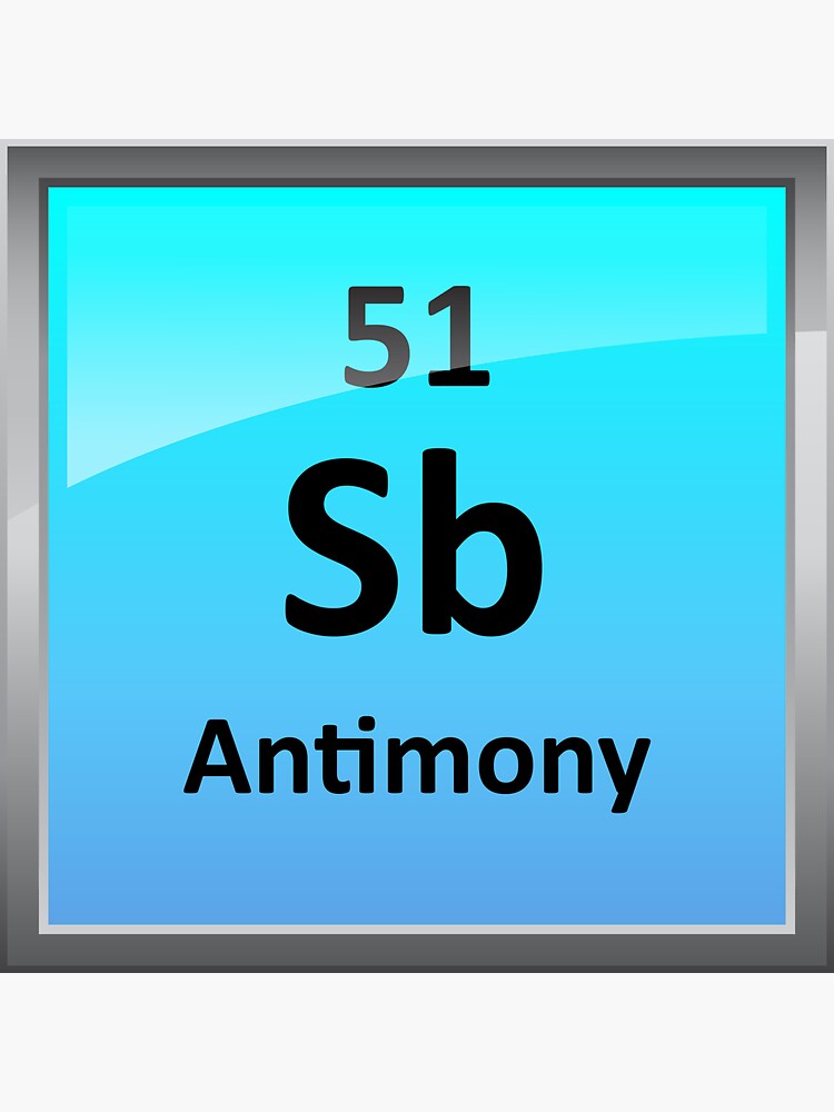 "Antimony Periodic Table Element Symbol" Sticker for Sale by ...