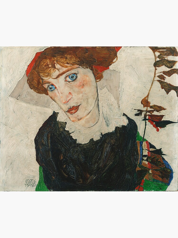 "Egon Schiele - Portrait of Wally (1912)" Sticker by HistoryRestored ...