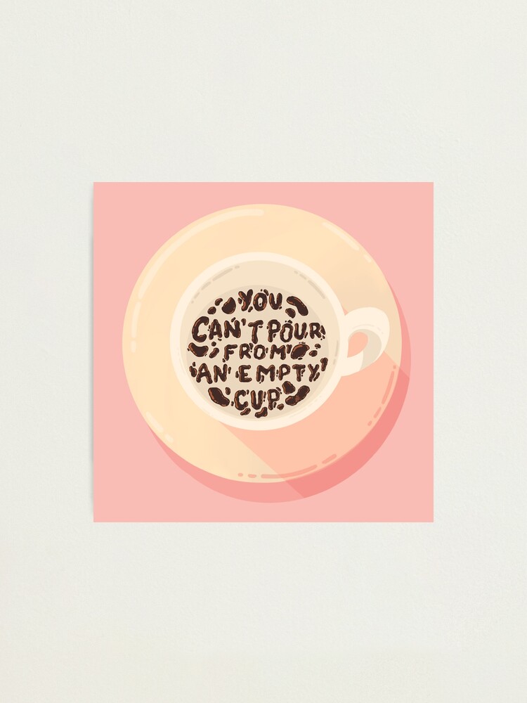 Lámina fotográfica «No se puede verter de una ilustración de letras de ...