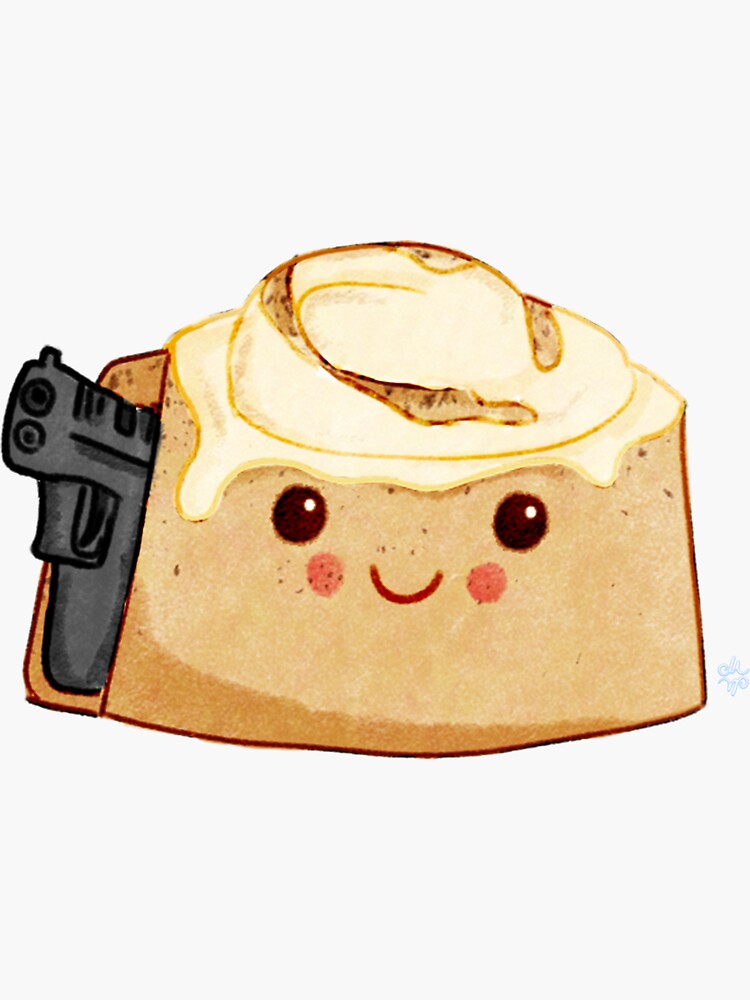 "Deadly Cinnamon Roll" Sticker for Sale by Wrightart13 | Redbubble