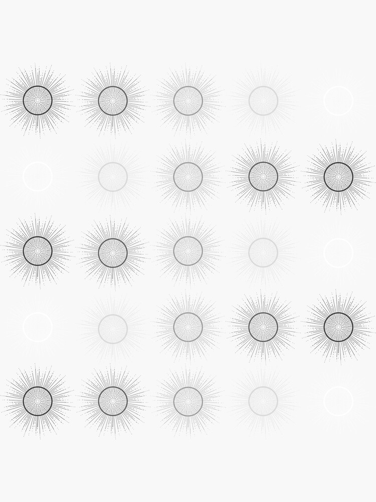 "Circle sun patterns on red" Sticker for Sale by Miatopia | Redbubble