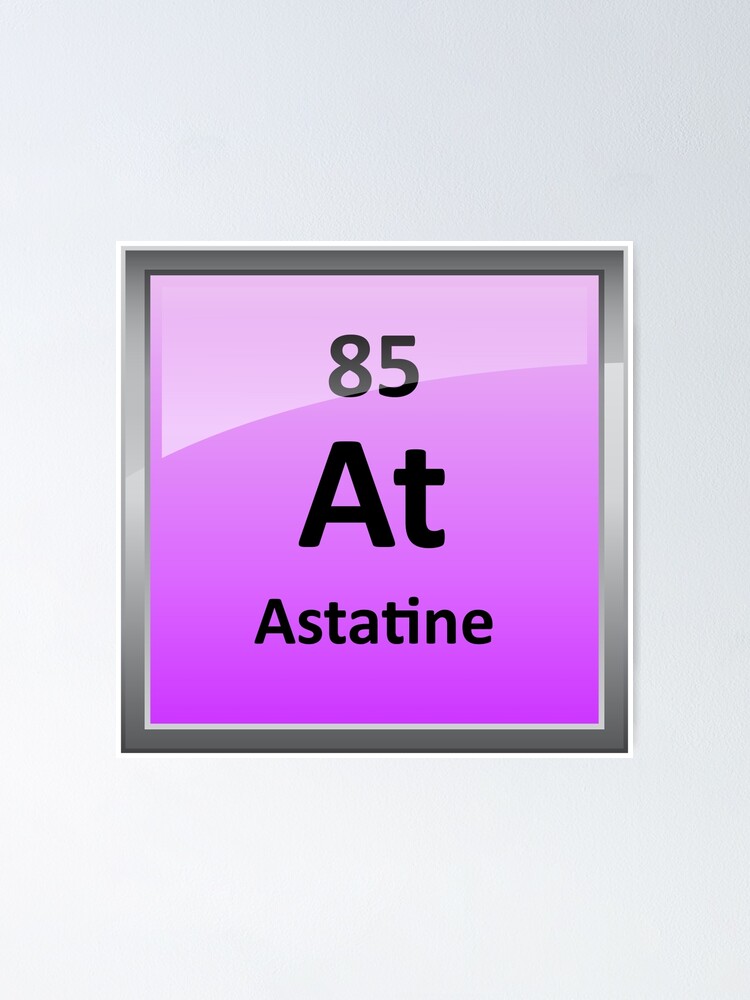 "Astatine Periodic Table Element Symbol" Poster by sciencenotes | Redbubble