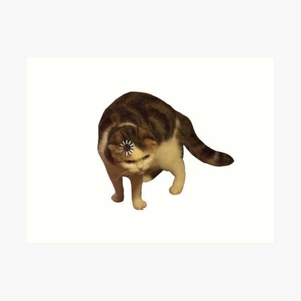 "Loading cat meme" Art Print for Sale by AF-Crafts | Redbubble