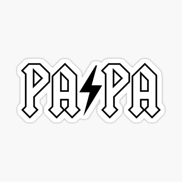 "Papa Lightening Bolt" Sticker for Sale by kjanedesigns | Redbubble
