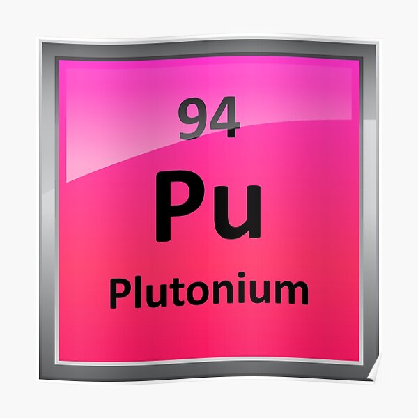 "Plutonium Periodic Table Element Symbol" Poster for Sale by ...