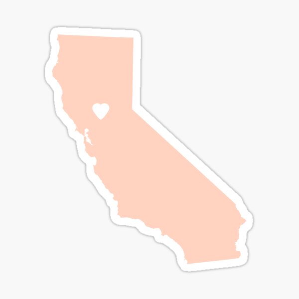California State Sticker|Cali Vibes|State Map Silhouette|Cali Outline ...