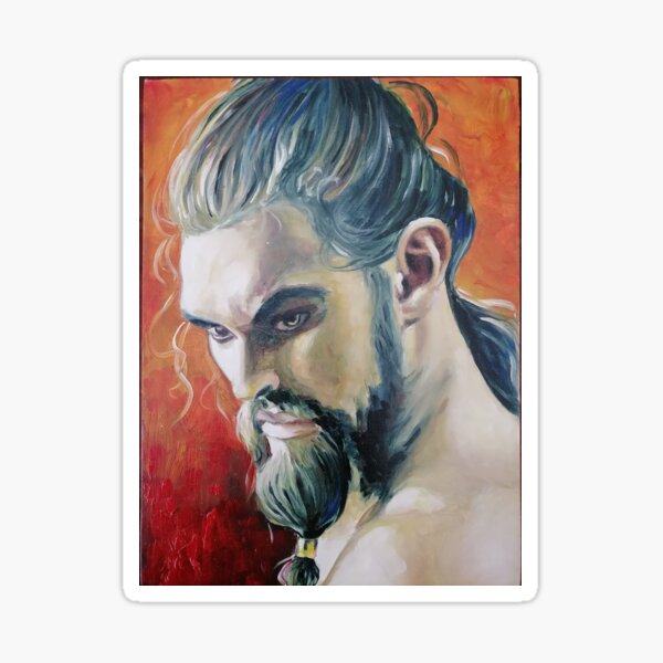 "Jason Mamoa - Khal Drogo, Games of Thrones" Sticker for Sale by ...