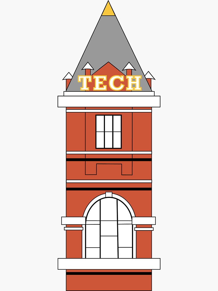 "tech tower " Sticker for Sale by ccheung19 | Redbubble