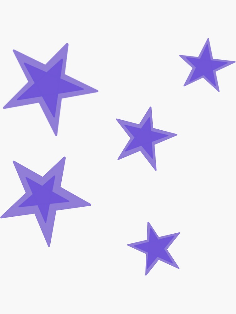 "Purple Stars Sticker Pack" Sticker for Sale by emmyanne05 | Redbubble
