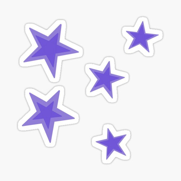 "Purple Stars Sticker Pack" Sticker for Sale by emmyanne05 | Redbubble