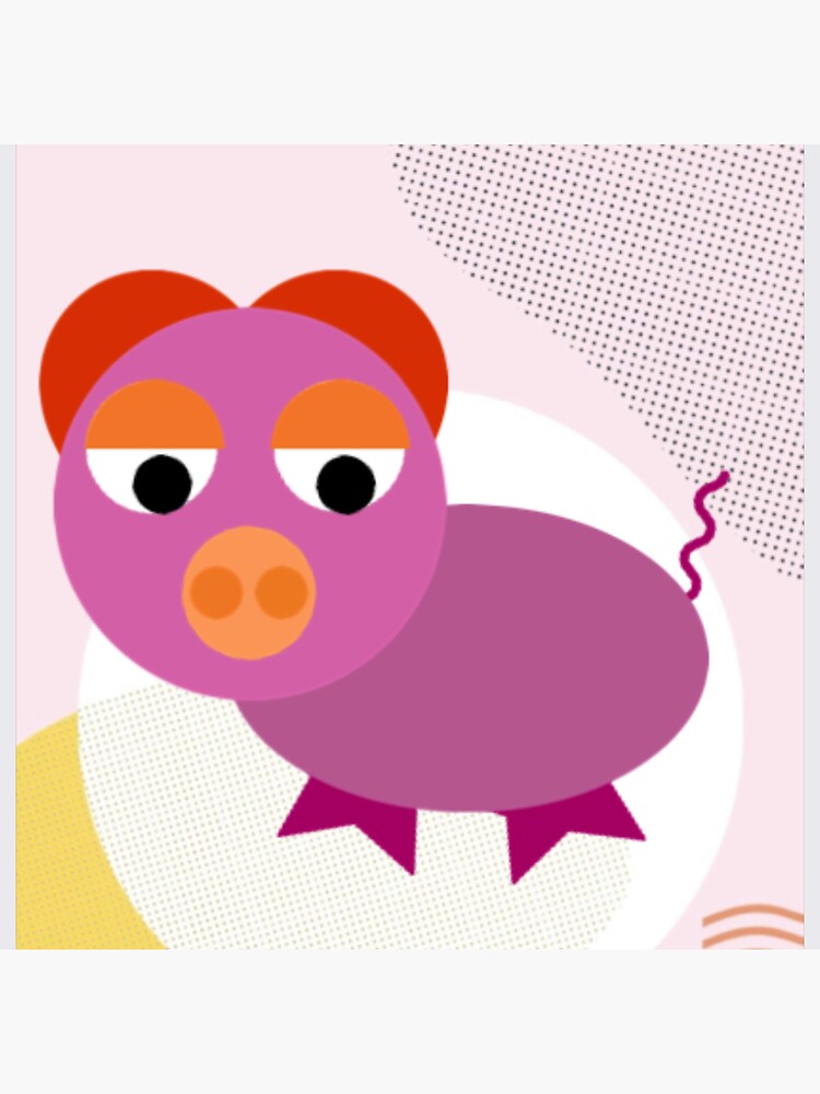 "Funky Pig" Sticker for Sale by fruitydesign | Redbubble