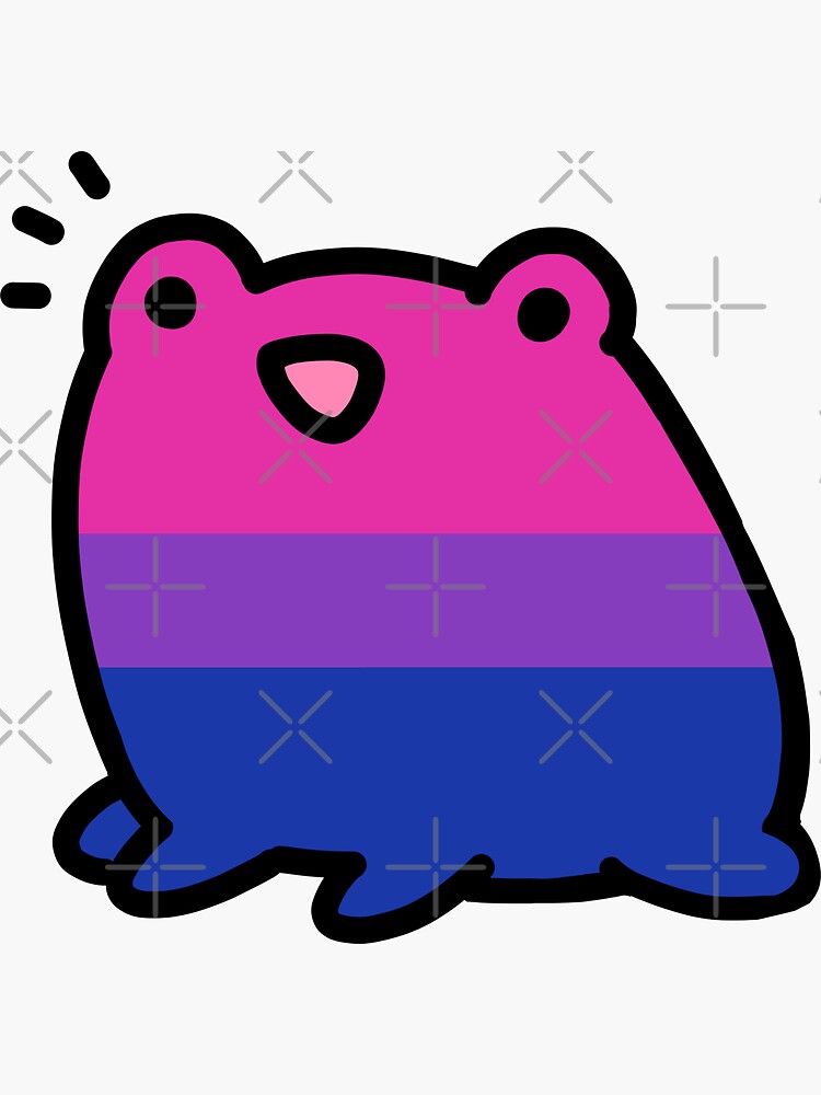"Cute Bi Pride Flag Frog" Sticker for Sale by MiniCarousel | Redbubble