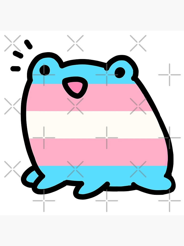 "Cute Trans Pride Flag Frog" Art Print for Sale by MiniCarousel | Redbubble