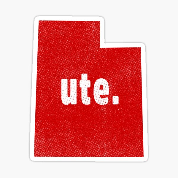 "Utah State "Ute" [distressed]" Sticker for Sale by TuscanRadar | Redbubble