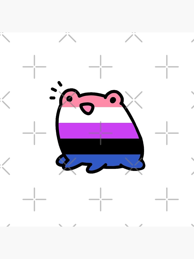 "Cute Genderfluid Pride Flag Frog" Pin for Sale by MiniCarousel | Redbubble
