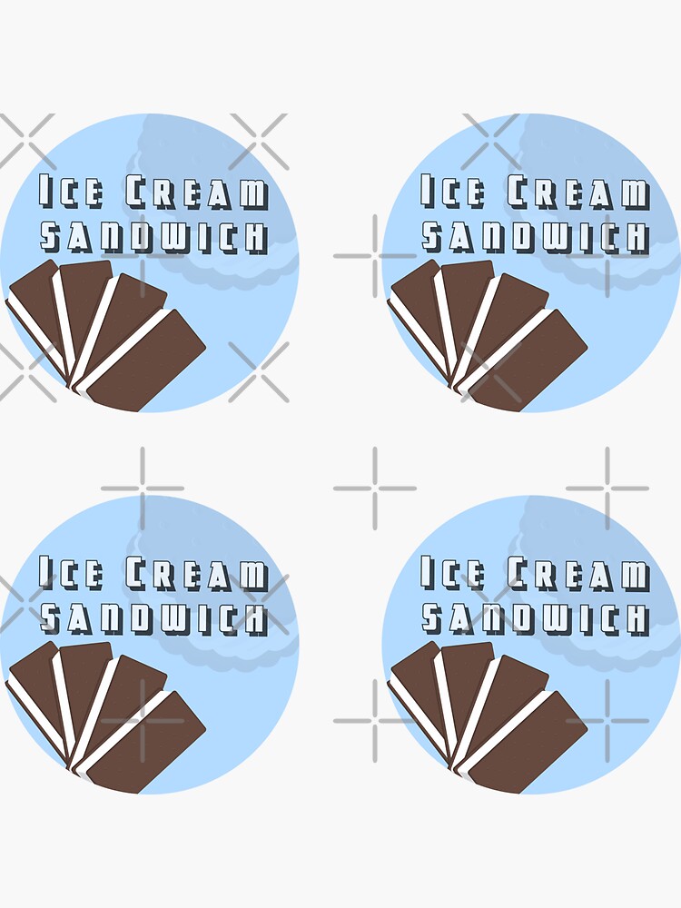 "ice cream sandwich" Sticker for Sale by GoranDesign | Redbubble