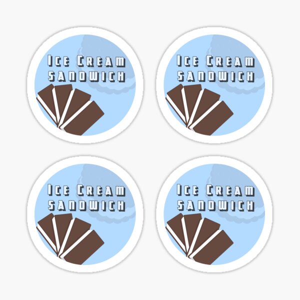 "ice cream sandwich" Sticker for Sale by GoranDesign | Redbubble