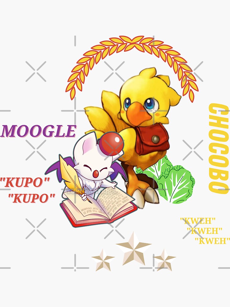 "Chocobo and Moogle Magazine Final fantasy" Sticker for Sale by ...