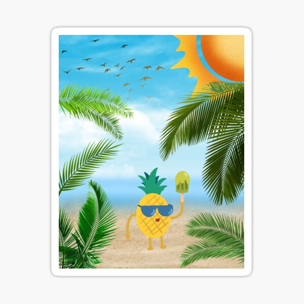 "pineapple " Sticker by dhmnee | Redbubble