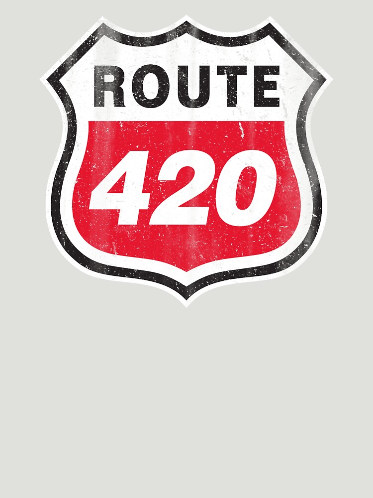 "Vintage Route 420" T-shirt for Sale by medallion | Redbubble ...