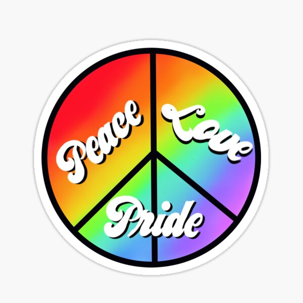 "Pride Peace Sign" Sticker for Sale by Sunshine-rainbo | Redbubble