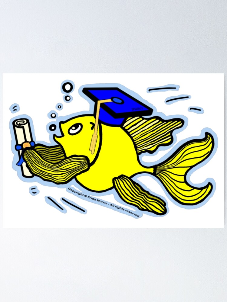 "Graduation Fish" Poster by FabSpark | Redbubble