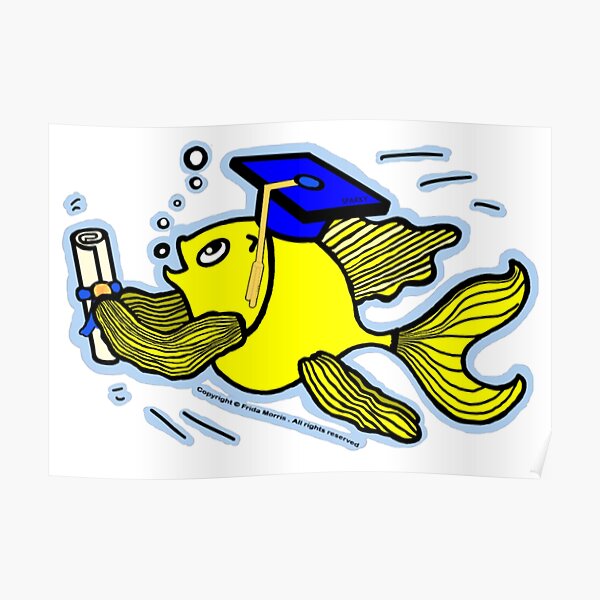 "Graduation Fish" Poster by FabSpark | Redbubble
