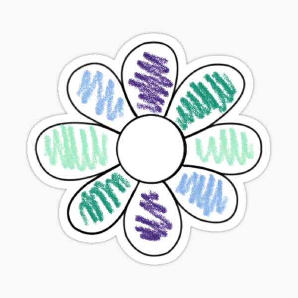 "MLM drawn flower" Sticker for Sale by fruitydesign | Redbubble