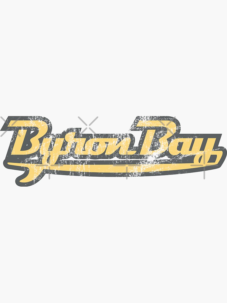 "Vintage Byron Bay Surf Sticker" Sticker for Sale by TonySpencer ...